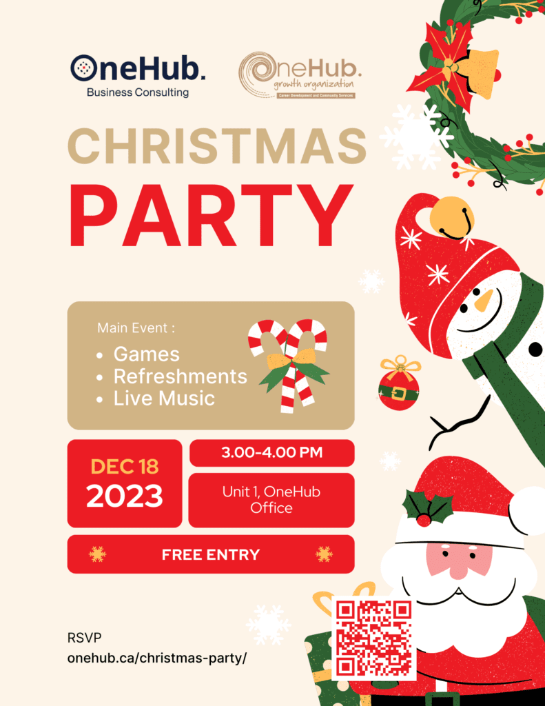 RSVP Christmas Party - December 18, 2023 - OneHub Business Consulting